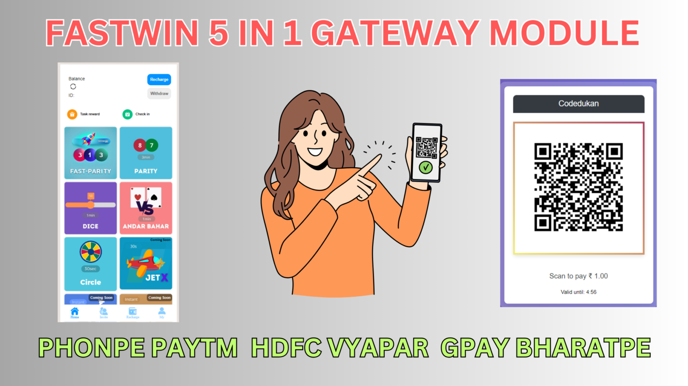Fastwin 5 in 1 Payment Gateway Module [ Phonpe,Paytm,Bharatpe,Hdfc ... Fastwin 5 in 1 Payment Gateway Module [ Phonpe,Paytm,Bharatpe,Hdfc ...